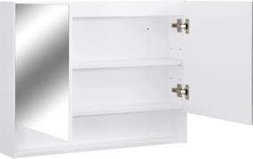 LED koupelnová zrcadlová skříňka bílá 80 x 15 x 60 cm MDF 323604