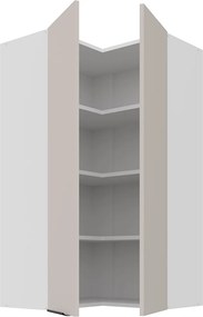 COMO | horní kuchyňská skříňka 60x60 GN-108 2F (90°) rohová s policemi | EXTRA VYSOKÁ | 60x60 cm | bílá/kašmír