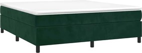 Rám postele s boxspringem tmavě zelená 200 x 200 cm samet 3121141