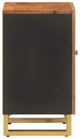 Petromila Koupelnová skříňka hnědá a černá 38x33,5x58cm masivní mangovník