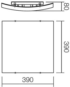 Redo 05-818 - Stropní svítidlo NOTES 2xE27/42W/230V 39x39 cm bílá