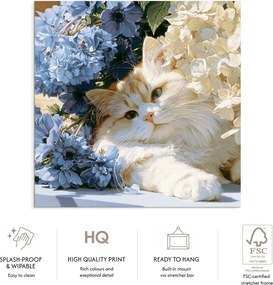 Tištěný obraz na plátně 32x32 cm Floral Feline – Styler