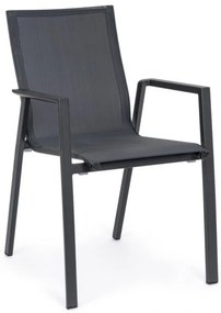 BIZZOTTO zahradní jídelní židle KRION antracit 0663160