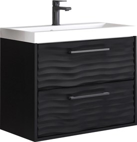 XXXLutz SKŘÍŇKA POD UMYVADLO, černá, černá, 60/50/35 cm P & B - Online Only koupelnové skříňky - 002778011501