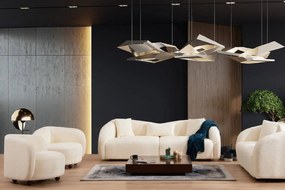 Designová 3-místná sedačka Wiley 236 cm krémová