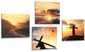 Set obrazů harmonie nebeského království - 4x 60x60 cm