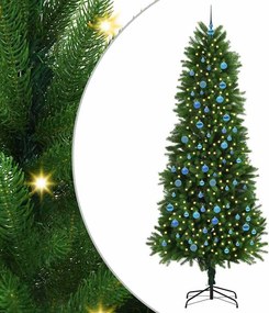 Vánoční stromeček s 300 LED diodami s stojanem Zelená 240 cm PE 3396356