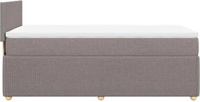 Box spring postel s matrací taupe 90x200 cm textil 3287336