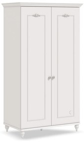Dvoudveřová šatní skříň Ema - bílá