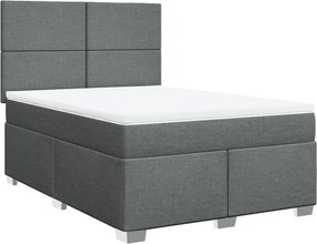Box spring postel s matrací tmavě šedá 140x200 cm textil 3290505