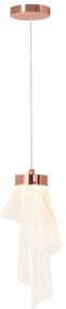 Toolight Toolight, LED závěsné svítidlo, 10W, 4000K, 467lm, APP1765-1CP, růžové zlato, OSW-09309