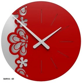 Designové hodiny 56-10-2 CalleaDesign Merletto Big 45cm (více barevných variant) Barva fuchsiová (starorůžová)-72 - RAL4010