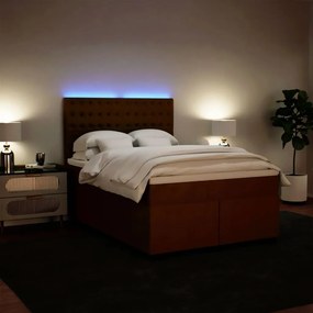 Box spring postel s matrací růžová 140x200 cm samet 3293247