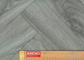 Breno PVC SLIMTEX Laurel Oak 909M - šedé dřevo, šíře 100 cm
