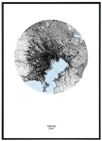 Tokyo map - 50x70 cm Obraz