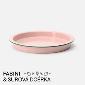 Fabini Kulatá koláčová forma FABINI & Surová dcérka, Ø 28 cm - Kameninová forma, růžová