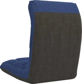 Skládací lenoška na podlahu modrá textil 336588