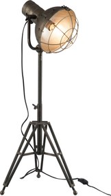 Stojací lampa kulatá v kovově šedé barvě - 35*30*93 cm