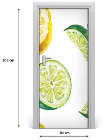 Fototapeta na dveře samolepící limetky a citrony 85x205 cm