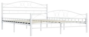 285305 vidaXL Rám postele bílý kovový 180 x 200 cm