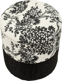 Černobílý taburet Oriental Style – Mauro Ferretti