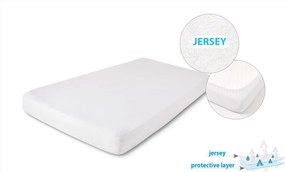 BabyMatex Hygienická podložka 40/50x80/90 jersey bílé nepromokavé prostěradlo s gumou pro dětské postýlky