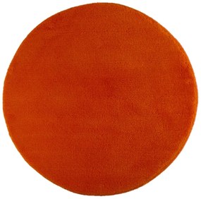 ROUTNER Koupelnová předložka UNI COLOR Oranžová - Oranžová / Kruh Ø 90 cm
