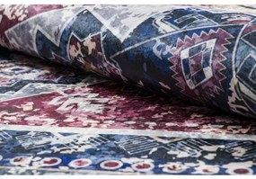 Dywany Luszczow Kusový koberec ANDRE pratelný 1136 orientální vintage protiskluz, bordó / modrý Rozměr koberce: 120 x 170 cm