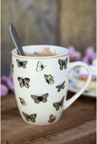 Porcelánový hrnek s motýlky Butterfly Paradise -  12*8*10cm / 350 ml