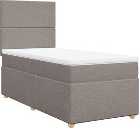Box spring postel s matrací taupe 90x200 cm textil 3291160
