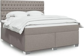 Box spring postel s matrací taupe 180x200 cm textil 3292878