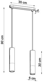 Sollux SL.0629 - Lustr na lanku PABLO 2xGU10/40W/230V bílá
