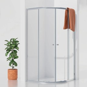 POINT 80x80 Clear Čtvrtkruhová sprchová zástěna