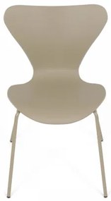 Jídelní židle cappucino plastová čtyřnohá kovová podnož CT-X7034 CAP