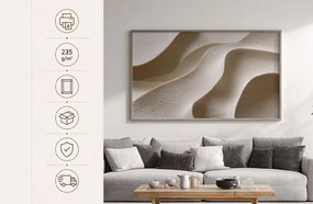 Písečné vlny - obraz - Minimalistická abstrakce v přírodních tónech 69A - A4 – 210 × 297 mm - 149 Kč