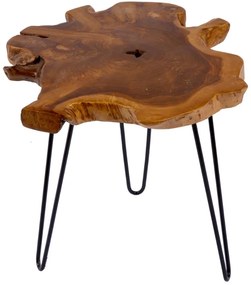 DNYMARIANNE -25% Moebel Living Přírodní teakový konferenční stolek Wilde 55 cm