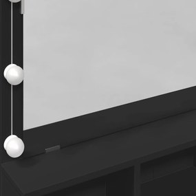 Toaletní Stolek S Led Černý 80 X 41 X 134,5 Cm