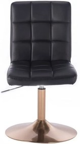 LuxuryForm Židle TOLEDO na zlatém talíři - černá