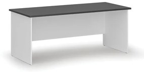 Kancelářský psací stůl rovný PRIMO WHITE, 1800 x 800 mm, bílá/grafit
