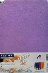 Veratex Froté prostěradlo dvoulůžko 180x200/16cm (č. 9- tm.fialová)  Froté