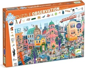 DJECO Puzzle Observation: Město / 200 dílků / 61x38 cm
