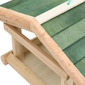 Krmítko pro ptáky masivní dřevo 35 x 29,5 x 21 cm 314819