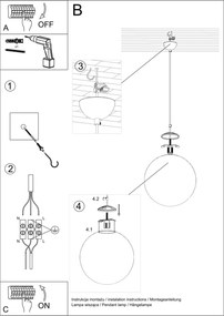 Sollux Lighting Závěsné svítidlo UGO 20 černé