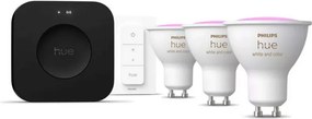 Philips Hue - Chytrá sada se 3 žárovkami, můstkem Bridge Pro a ovladačem 929003666513
