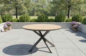 Zahradní stůl Alumio 111,5 cm hnědý/tmavě šedý