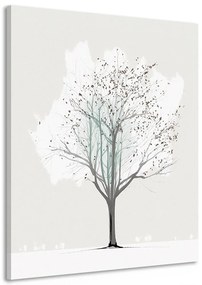 Obraz minimalistický strom v zimě - 40x60