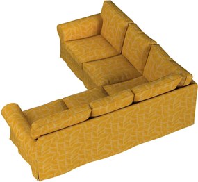Potah na pohovku IKEA  Ektorp rohová barva žlutá látka pletený vzor, vzorované