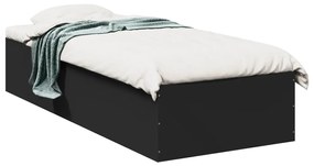 Rám postele černý 75 x 190 cm kompozitní dřevo