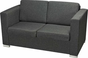Dvojdílná sada pohovek textil tmavě šedá 274214