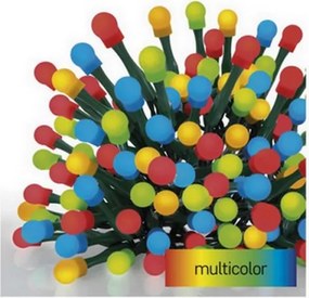 Vánoční osvětlení EMOS D5AM02 ZY0911T 80LED řetěz 8m kuličky multicolor s časovačem